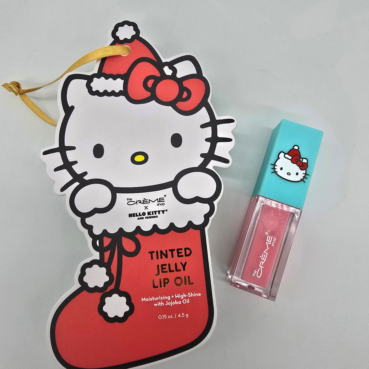 THE CREME SHOP- CHRISTMAS- HELLO KITTY- TINTED JELLY LIP OIL- 1PC ...