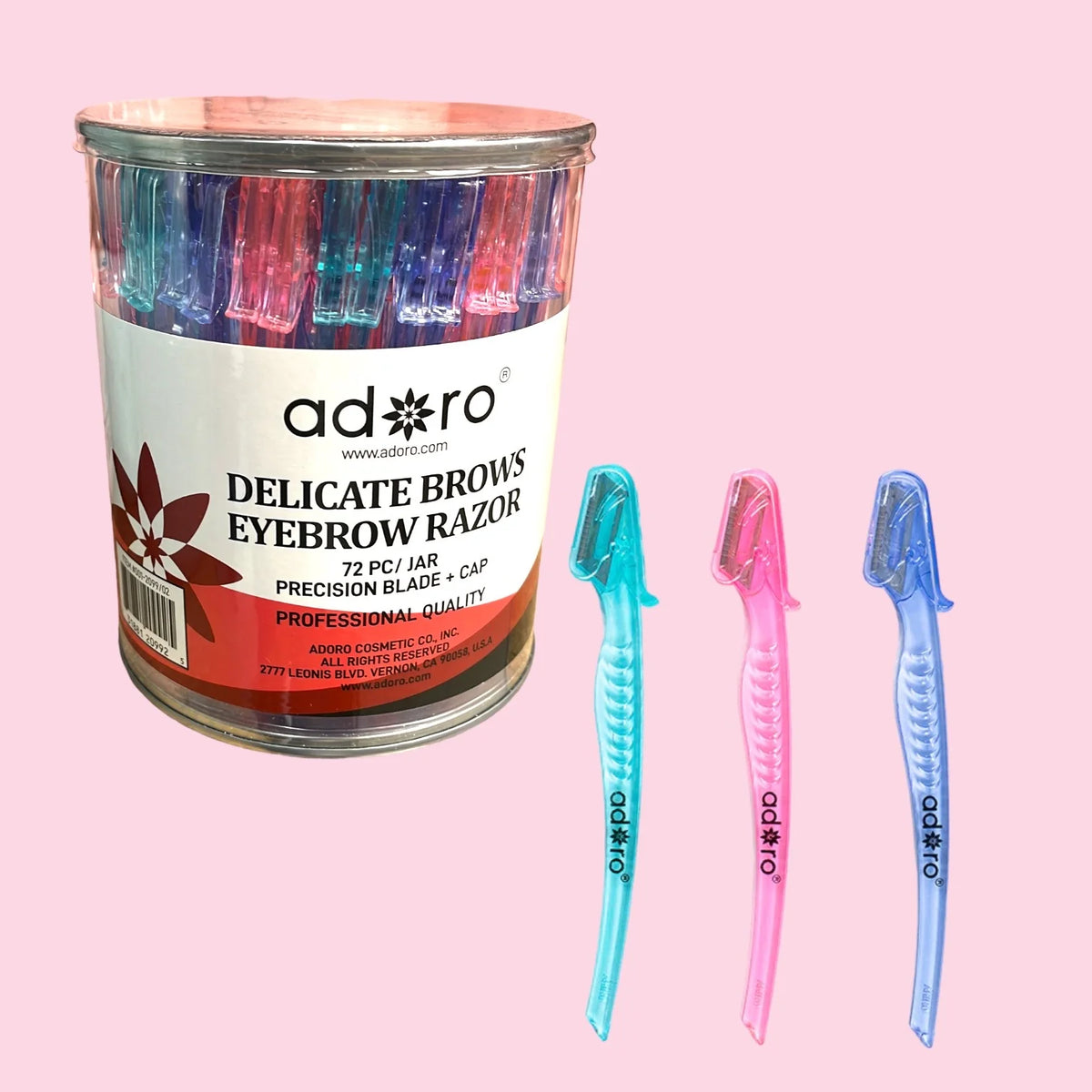 ADORO PROFESSIONAL- DELICATE EYEBROW RAZOR- 72PCS JAR ...