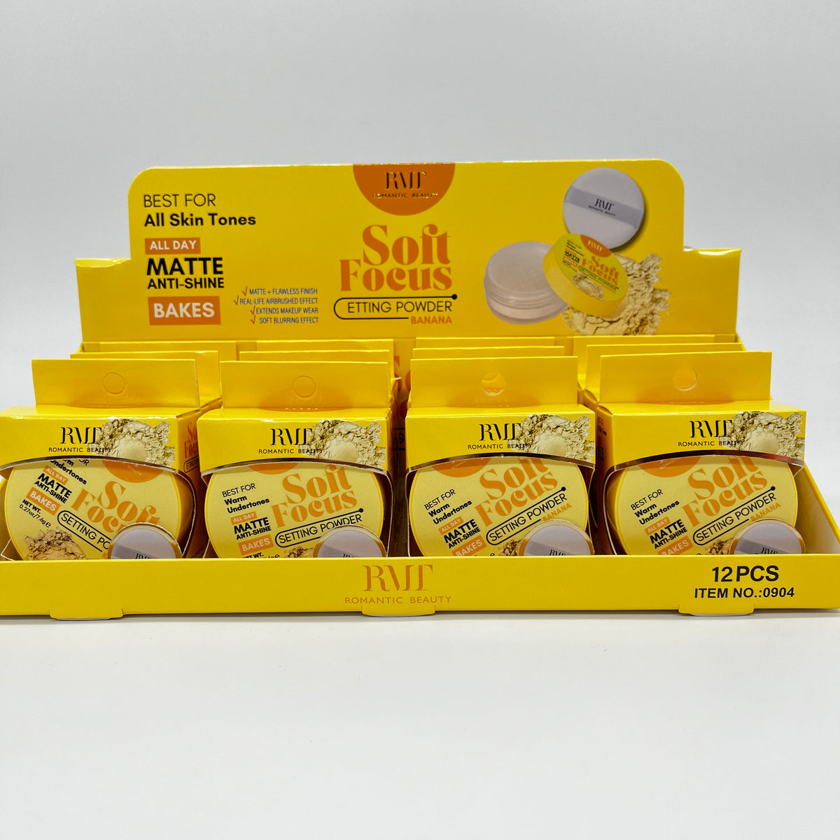 ROMANTIC BEAUTY- MATTE BANANA SETTING POWDER- 12 PCS – Shopcosmeticsandmore