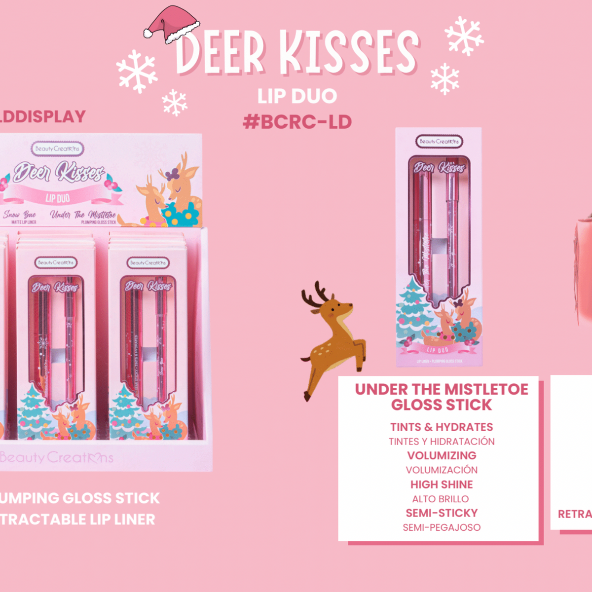 BEAUTY CREATIONS - REINDEER CHRISTMAS - LIP DUO & PLUMP & POUT GLOSS S ...