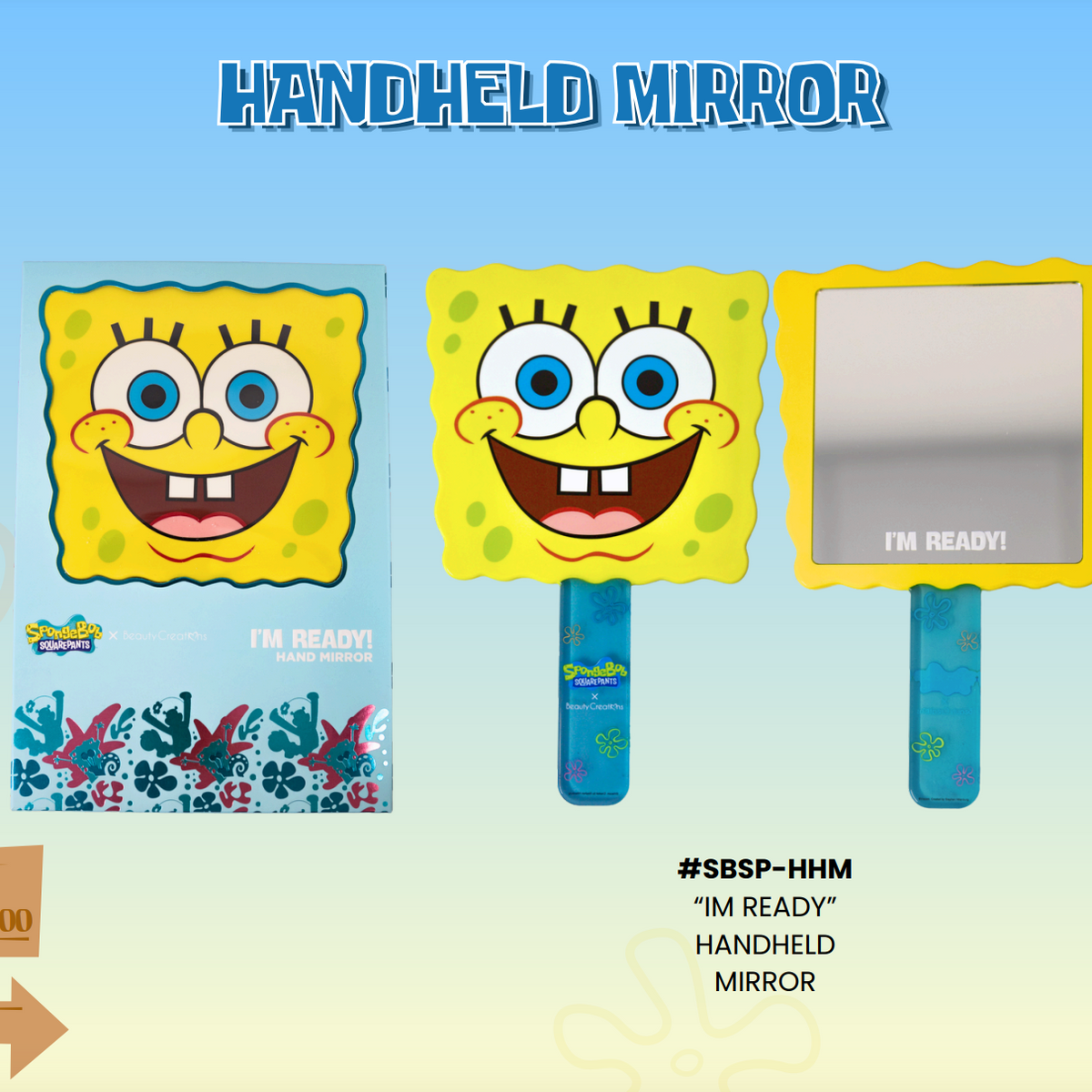 SPONGEBOB SQUAREPANTS X BEAUTY CREATIONS - "I'M READY" HAND MIRROR (1P ...