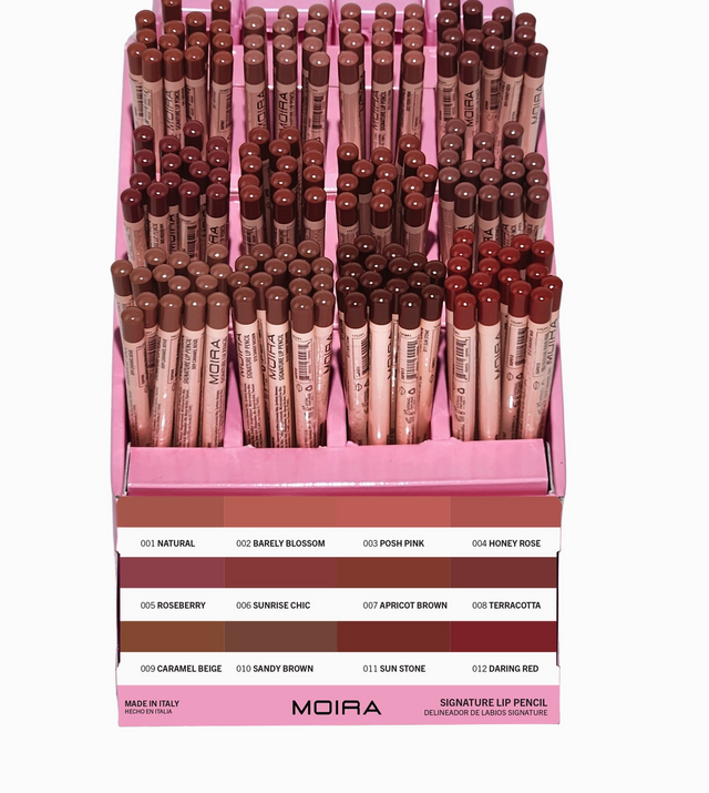 MOIRA- SIGNATURE LIP PENCIL - CARDBOARD DISPLAY – Shopcosmeticsandmore