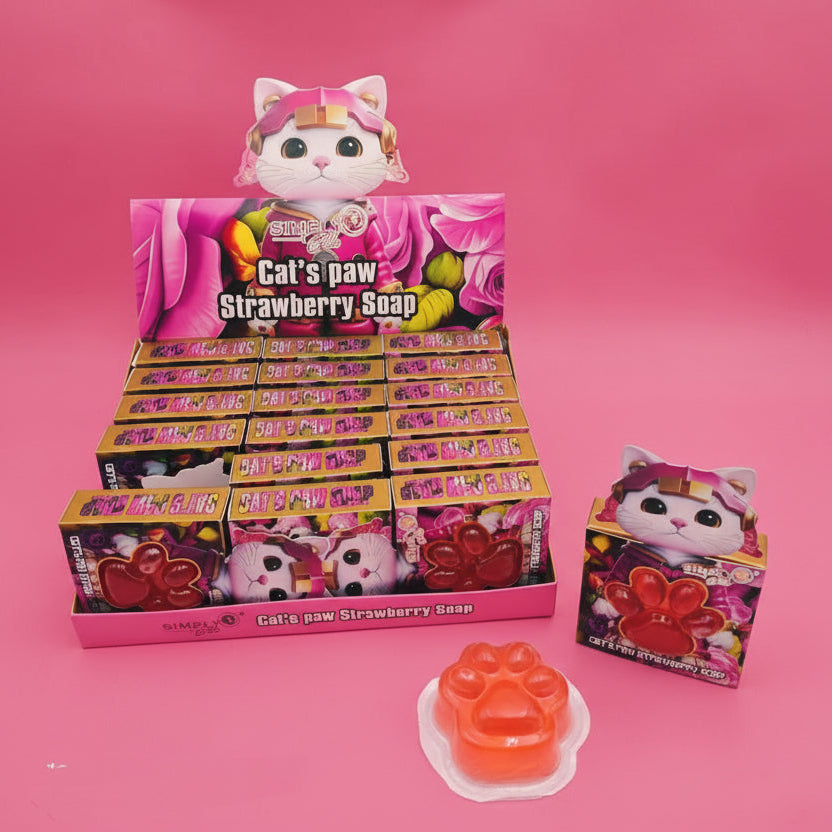 SIMPLY BELLA- CAT'S PAW- STRAWBERRY SOAP- 18PCS DISP – Shopcosmeticsandmore