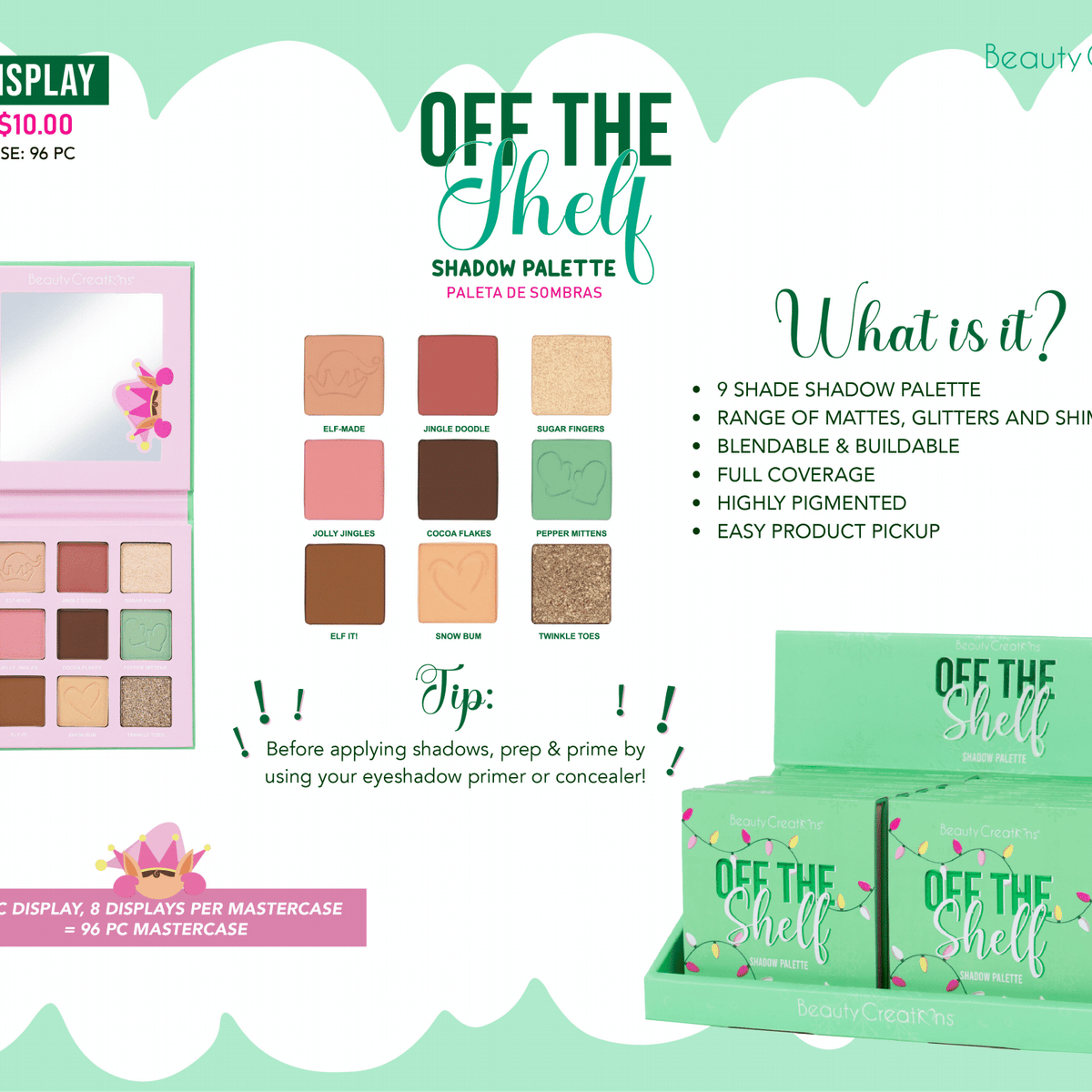 BEAUTY CREATIONS - OFF THE SHELF EYESHADOW PALETTE (1PC ...